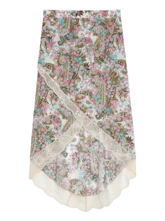 ZADIG&VOLTAIRE Zadig&Voltaire Jeudie Floral Print Asymmetrical Midi Skirt